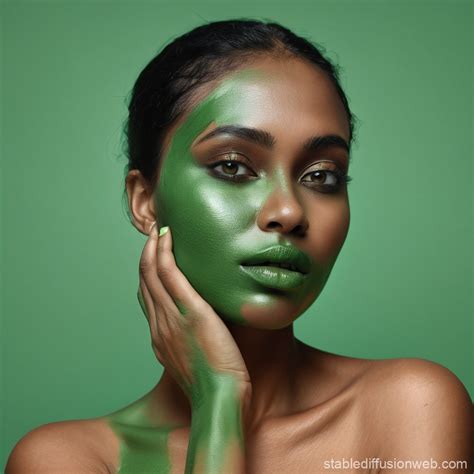 Woman With Green Skin Stable Diffusion Online