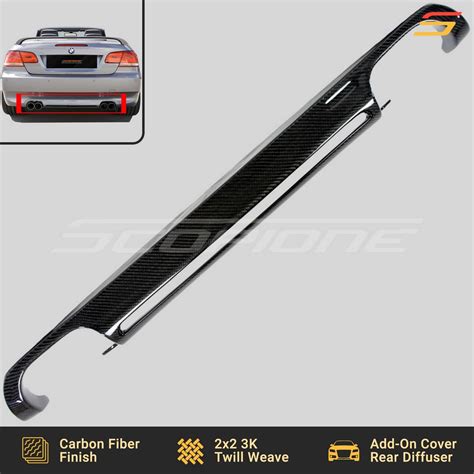 Scopione Carbon Fiber Rear Bumper Add On Diffuser For Bmw 3 Series E92 E93