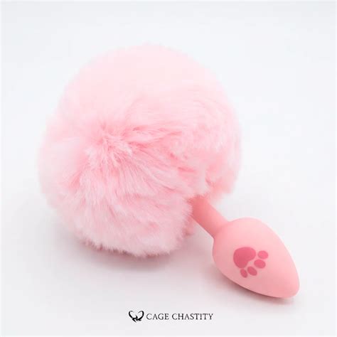 Pink Tail Butt Plug Fluffy Bunny And Fox Style Butt Plug With Tail