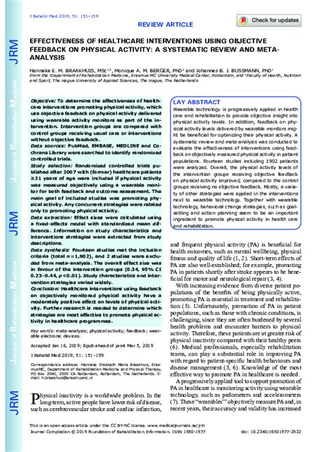 Pdf Effectiveness Of Healthcare Interventions Using Objective
