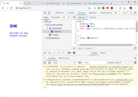 Nodejs Nodejs Express Loads Css File Correctly In Localhost But