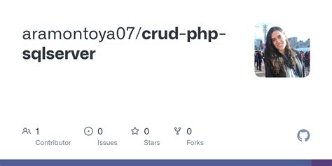 GitHub Aramontoya Crud Php Sqlserver