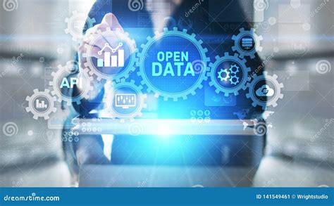 Open Data Database Integration Api Internet Technology Concept Stock