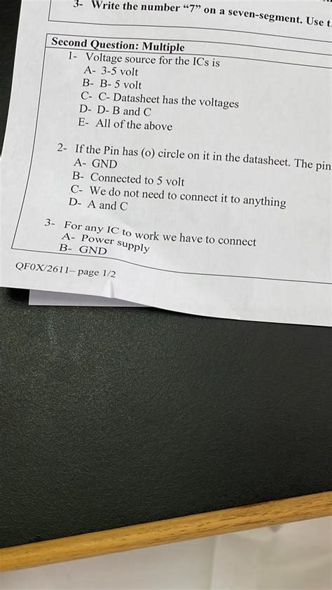 Solved Write The Number On A Seven Segment Use Th Chegg Com