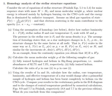 Solved Homology Analysis Of The Stellar Structure Equations