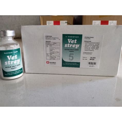 Jual Vet Strep 5 Gram Serbuk Steril Untuk Injeksi Shopee Indonesia