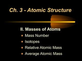 Atomic Mass Presentation PPT