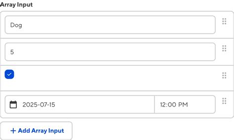 What Is An Array Input Cloudcannon Documentation