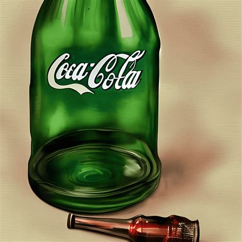 Antique 1886 Green Glass Coca Cola Bottle · Creative Fabrica