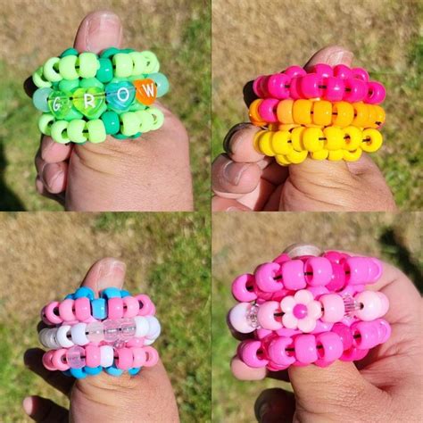Kandi Stim Mini Daumen Rotator Manschette Pink Grün Blau Etsyde