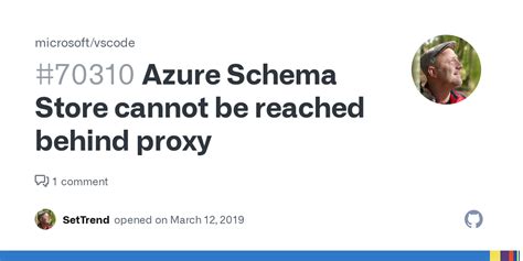 Azure Schema Store Cannot Be Reached Behind Proxy · Issue 70310 · Microsoftvscode · Github