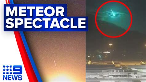 moment meteor lights up night sky in queensland 9 news australia