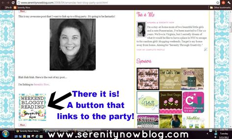 Serenity Now How To Add A Blog Button To Your Post