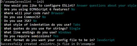 linting in nodejs using eslint coding defined