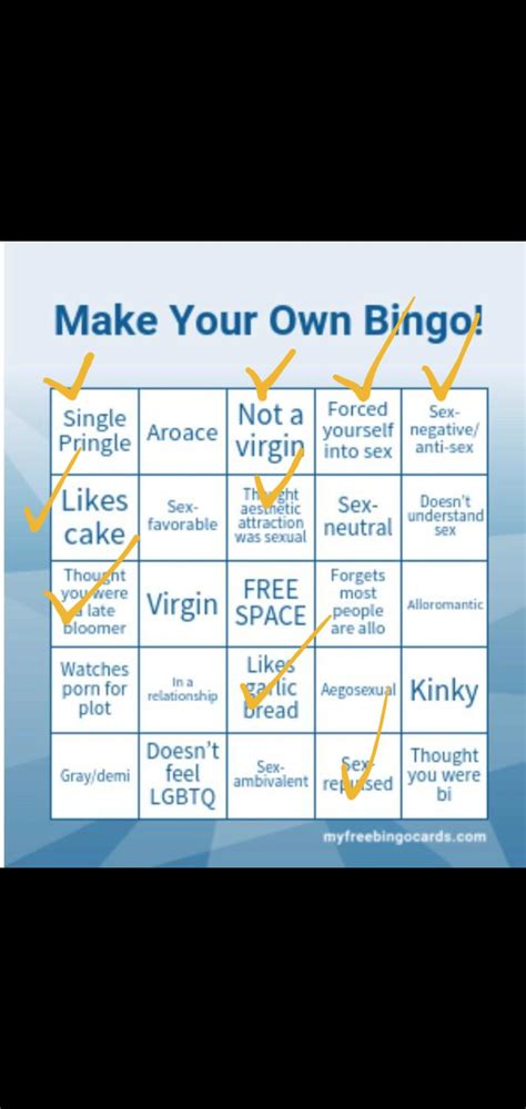 Uthepinkteenagerss Asexual Bingo Filled In Rasexual