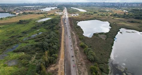 Реконструкцию Северной окружной в Рязани сняли с высоты птичьего полёта