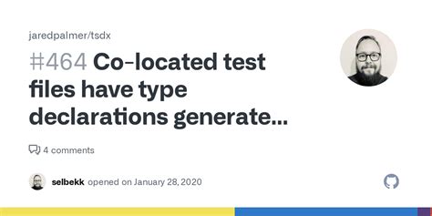 Co Located Test Files Have Type Declarations Generated In Dist Folder · Issue 464 · Jaredpalmer
