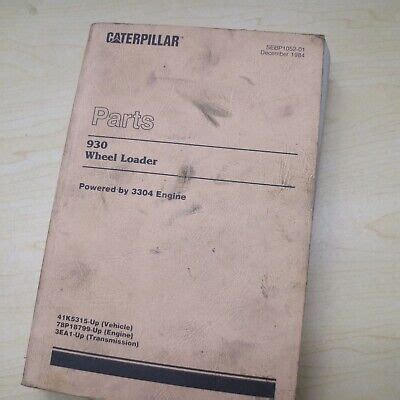 Cat Caterpillar 930 Wheel Loader Parts Manual Book Catalog Front End