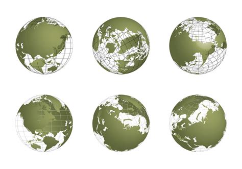 Free Globe Grid Vector Set 101656 Vector Art At Vecteezy