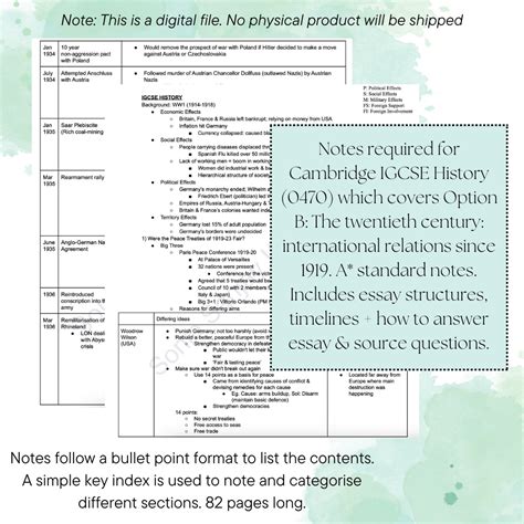 Cambridge Igcse History 0470 Notes Everything Else Others On Carousell