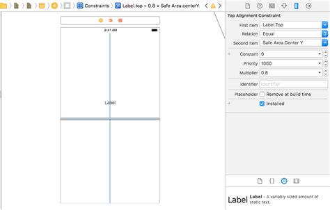Ios Set Top Of Uilabel As Fraction Of The Screen Size Using Storyboard Stack Overflow