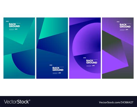 Abstract Colorful Geometric Background For Banner Vector Image
