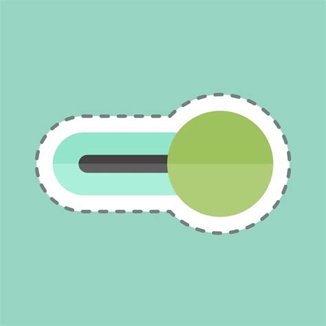 Sticker Line Cut Switch On Suitable For Web Interface Symbol Simple Design Editable Design