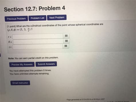 solved section 12 7 problem 4 previous problem problem list