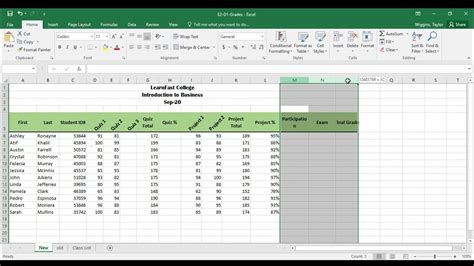 Excel Chapter 2 Lesson Youtube