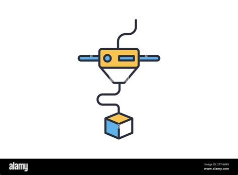3d Printing Icon 3d Printer In Action Icon Related To Artificial Intelligence 3d Printing