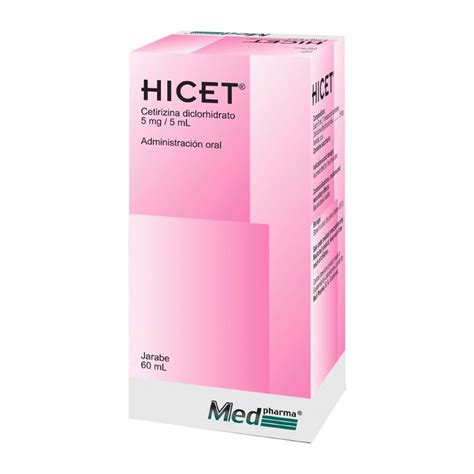 Hicet Jarabe 5mg 5ml Frasco X 60 Ml Siman El Salvador