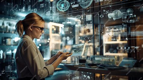 premium ai image futuristic ai technology in data analysis cyber