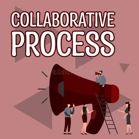 Inspiration Showing Sign Collaborative Process Word Written On People
