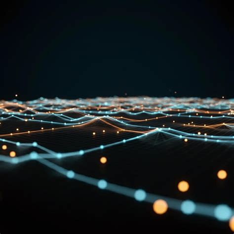 Digital Data Stream Grid Premium Ai Generated Image