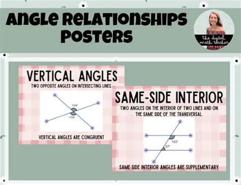 Angle Relationship Posters By The Digital Math Teacher Tpt