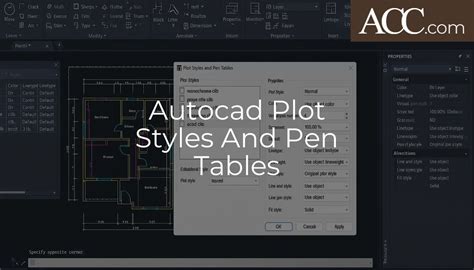 Autocad Plot Styles And Pen Tables