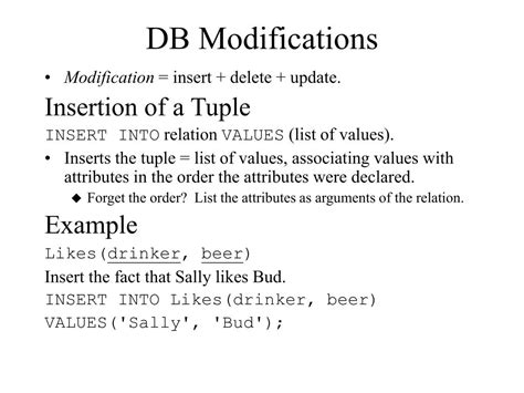PPT DB Modifications PowerPoint Presentation Free Download ID 3006233