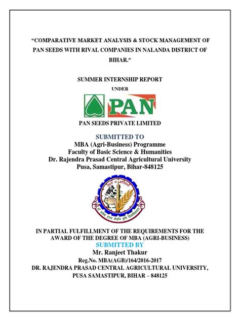 Final Report Of Sip Pdf Questionnaire Rice