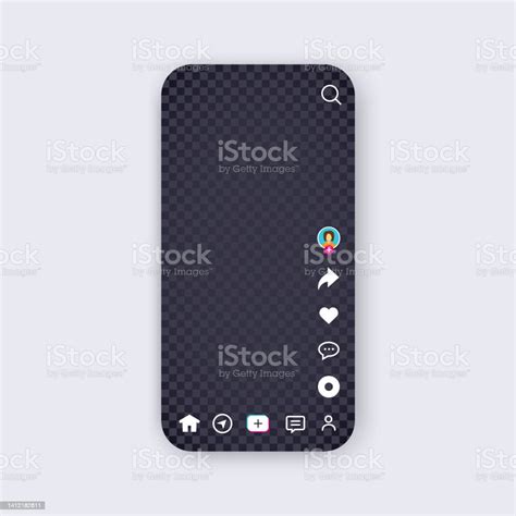 social media interface concept phone screen app mockup isolated on