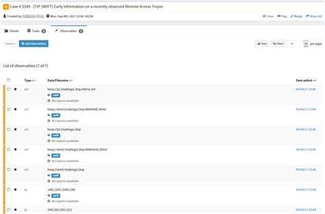 Mellifera 13 Export To Misp Webhooks Api Keys And Es 5 Thehive Project