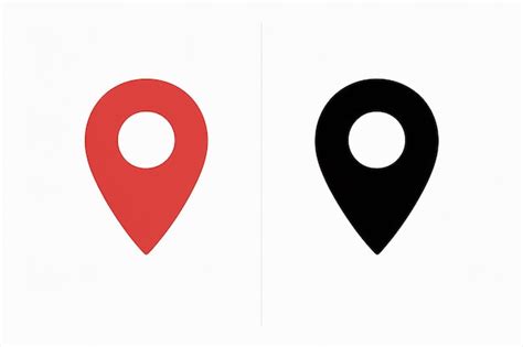 Premium Vector Two Distinct Location Markers On The Left Theres A Red Location Marker With A