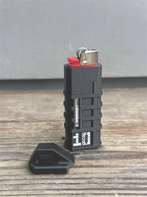 Magpul Style Tactical Bic Lighter Case Free 3d Print Model Makerworld