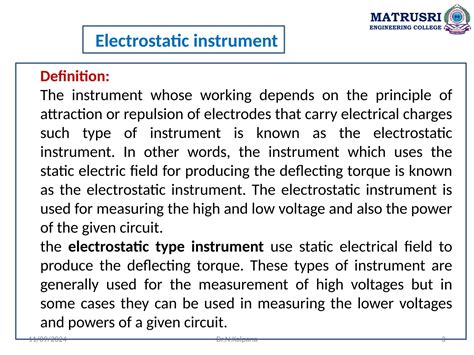 Emi Unit1 2 Electrostatic Instruments Module Pptx