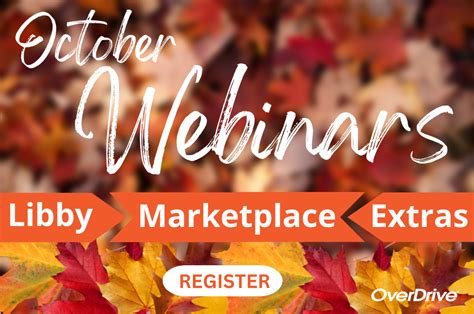Join Us For Our October Webinars Overdrive