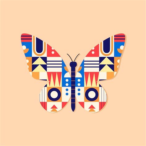 평면 디자인 기하학적 패턴 모바일 디자인 서식 파일 무료 벡터