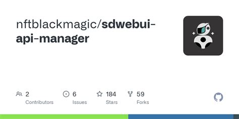 GitHub Nftblackmagic Sdwebui Api Manager