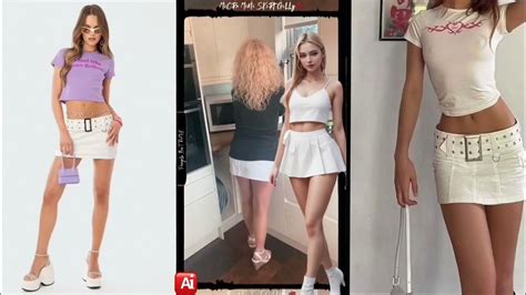 Ai Lookbook White Mini Skirts And Ai Micro Mini Skirt Gilly And Ai Girl