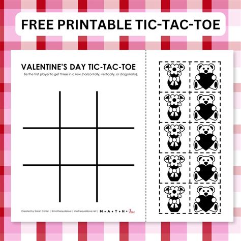 seasonal tic tac toe math love