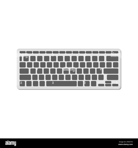 The Computer Keyboard Is Light With Gray Buttons And No Symbols A Modern Image Of A Computer