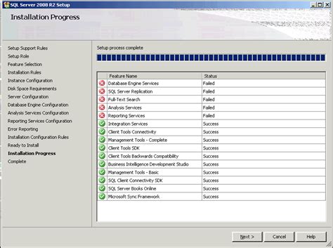 permission error during installation of microsoft sql server 2008 r2
